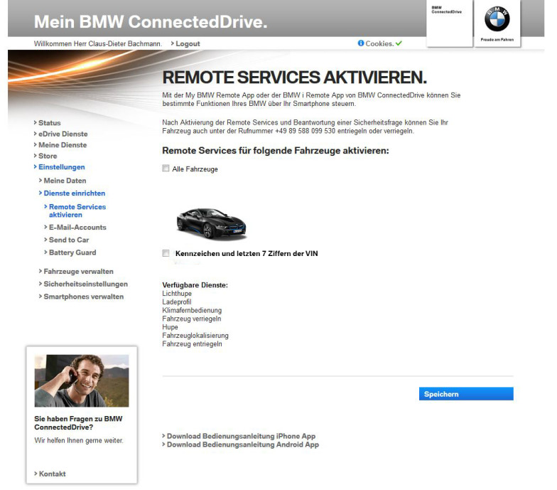 BMW i Remote App – Kurzanleitung - BMW i8 Club e.V.